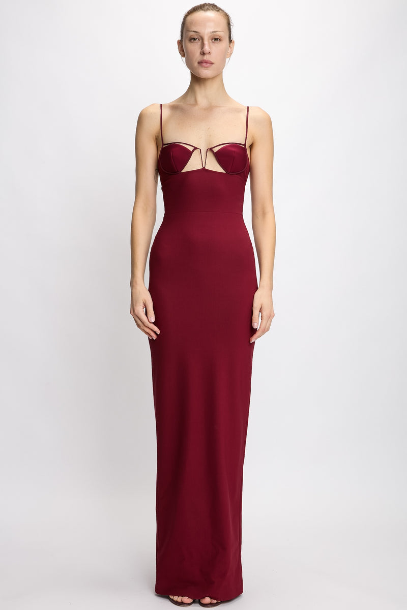 V-WIRE BRA MAXI DRESS – Nensi Dojaka Shop